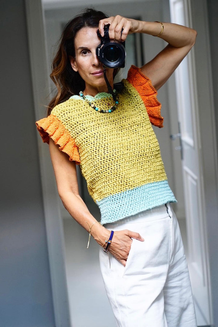 Knitwear No.70. Ruffled short-sleeved Mami jumper – IRMASWORLD