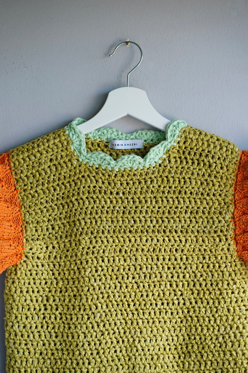 Knitwear No.70. Ruffled short-sleeved Mami jumper – IRMASWORLD