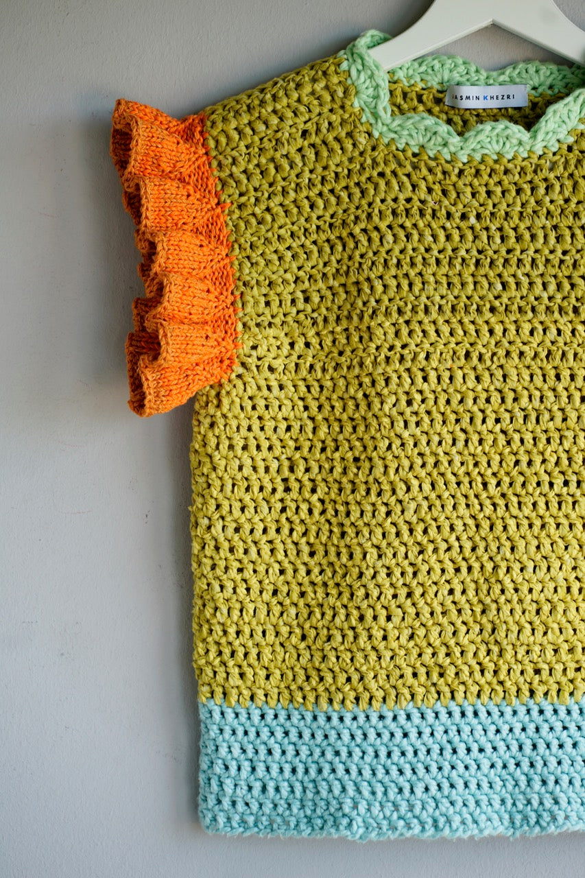 Knitwear No.70. Ruffled short-sleeved Mami jumper – IRMASWORLD