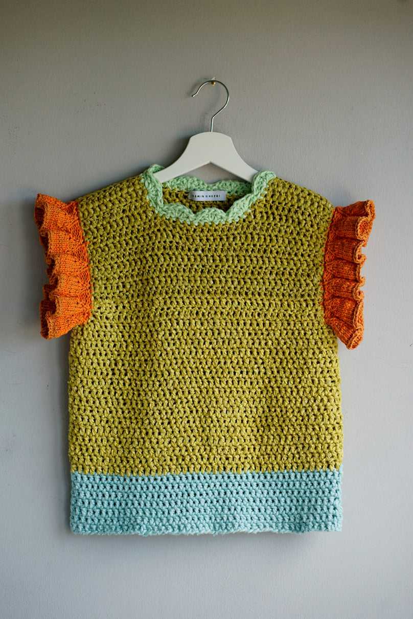 Knitwear No.70. Ruffled short-sleeved Mami jumper – IRMASWORLD